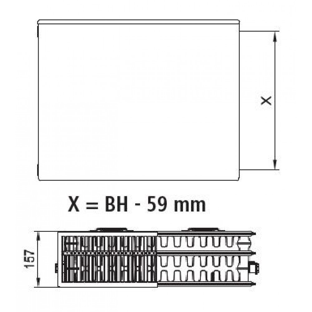 Kermi Therm X2 Plan-Kompakt Heizkörper 33 900 / 800 PK0330908