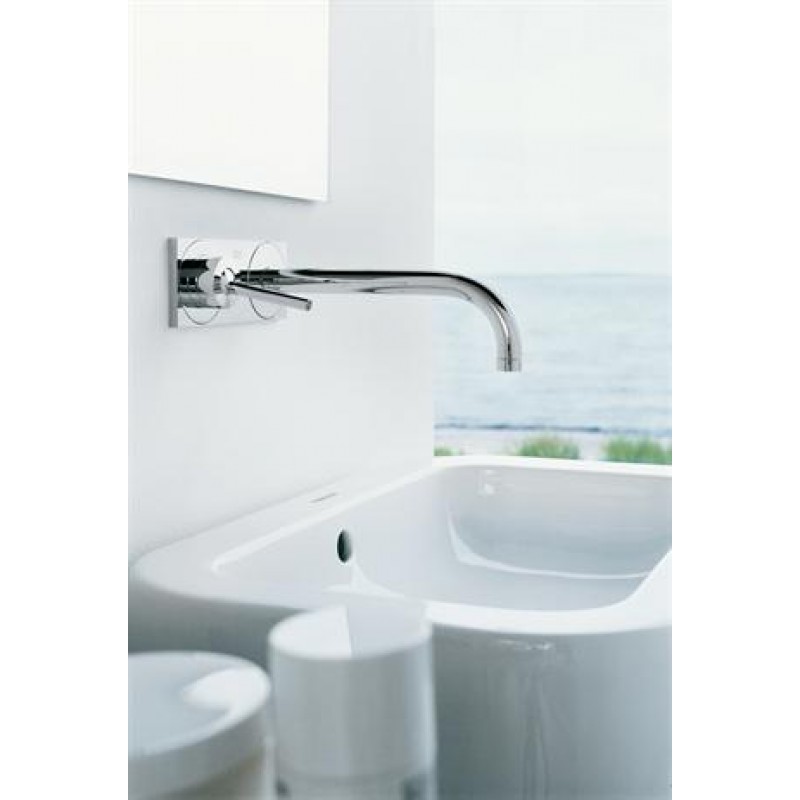 Einhebel-Waschtischmischer Unterputz mit Platte und langem Auslauf DN15 ...