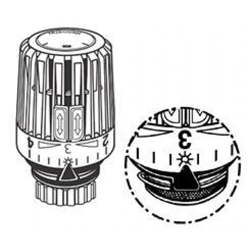 HEIMEIER Thermostat-Kopf K mit eingebautem Fühler 6020-00.500