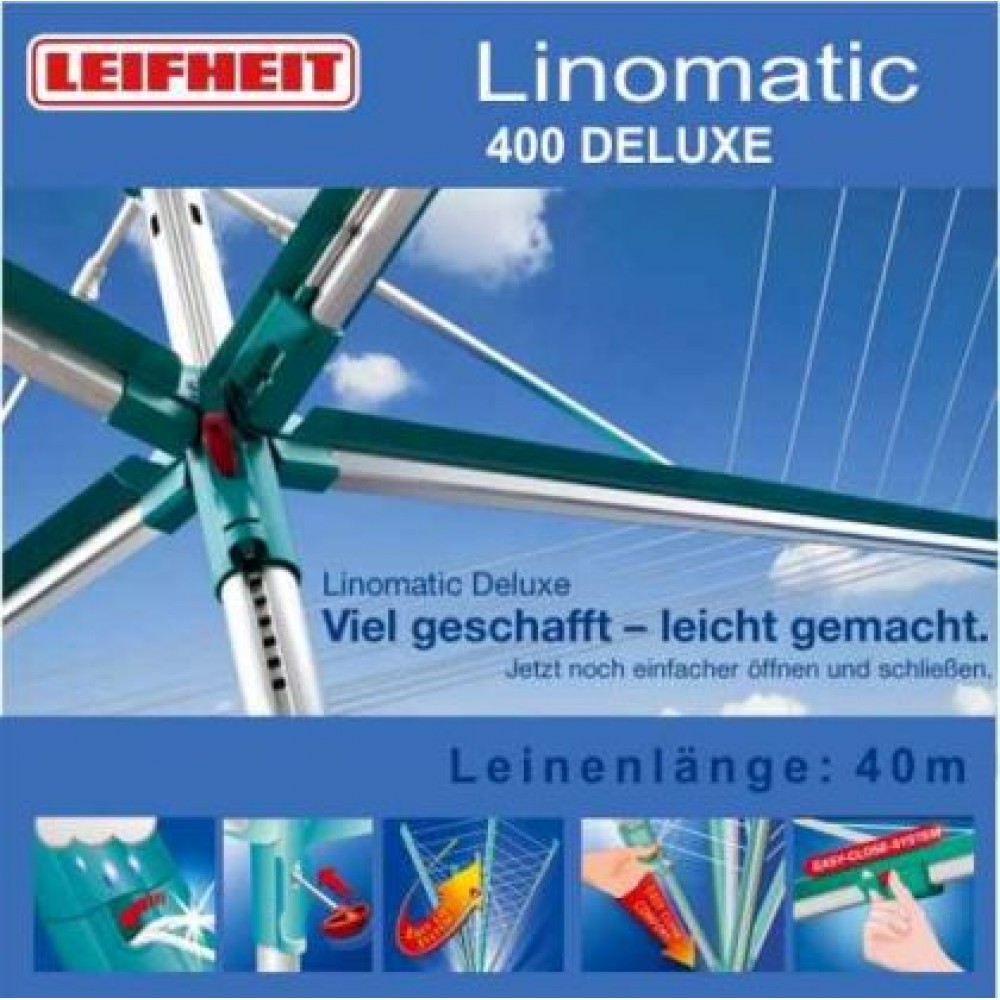 LEIFHEIT Linomatic 400 Deluxe - Wäschespinne, 82000