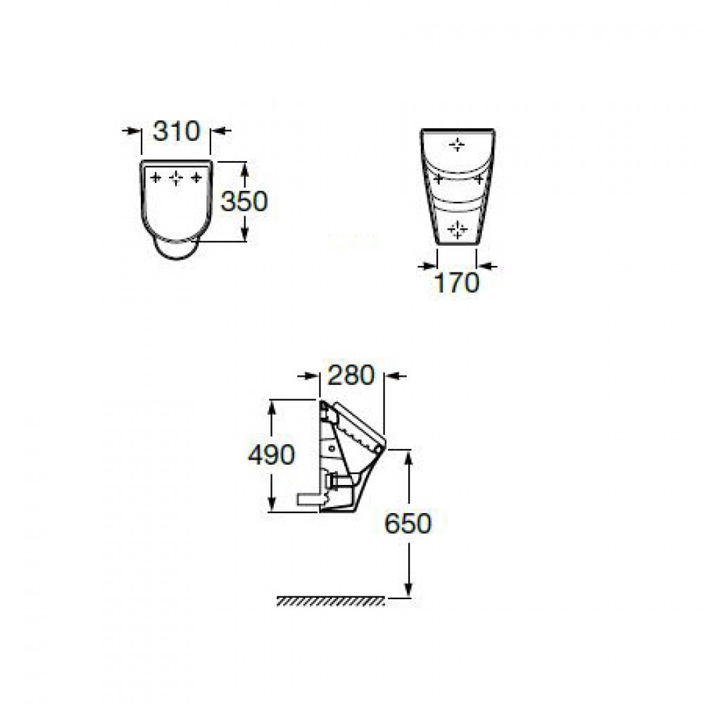 Roca Nexo Urinal mit Deckel 735364K000