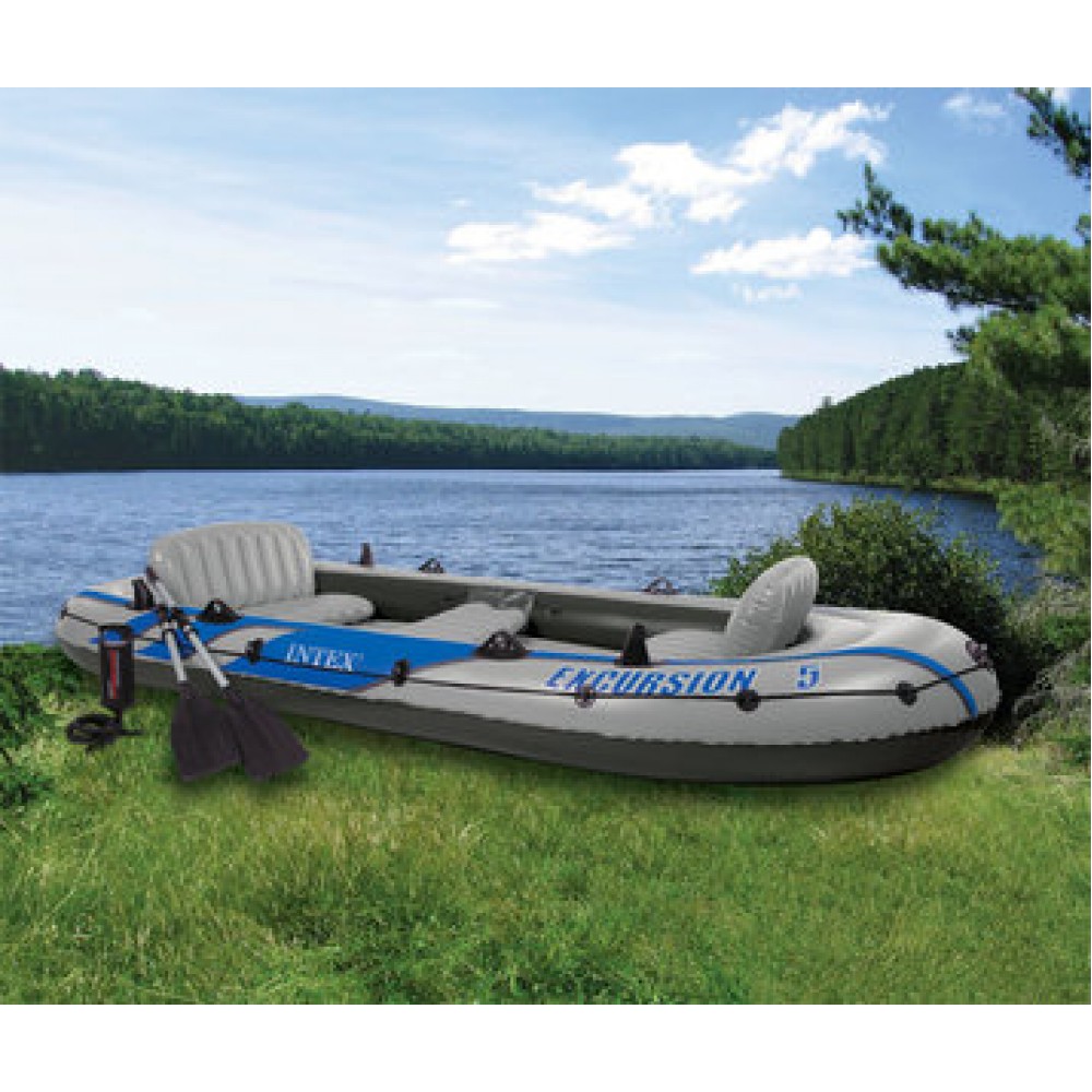 INTEX Boot Excursion 5 Set, 366 x 168 x 43 cm / 4-teilig, 68325NP