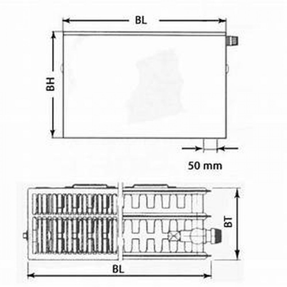 Kermi Therm X2 Plan-Kompakt - VM Mittelanschluss 33 900 / 800 ...