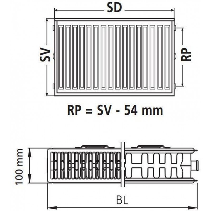 KERMI therm-x2 Profil-Kompakt-Heizkörper 22 600/600 FK0220606