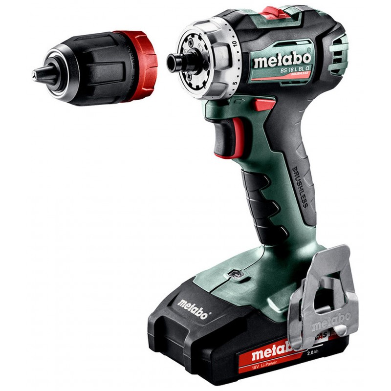 Metabo 602327500 BS 18 L BL Q Akku-Bohrschrauber 18V 2x2Ah Li-Ion, MetaBOX