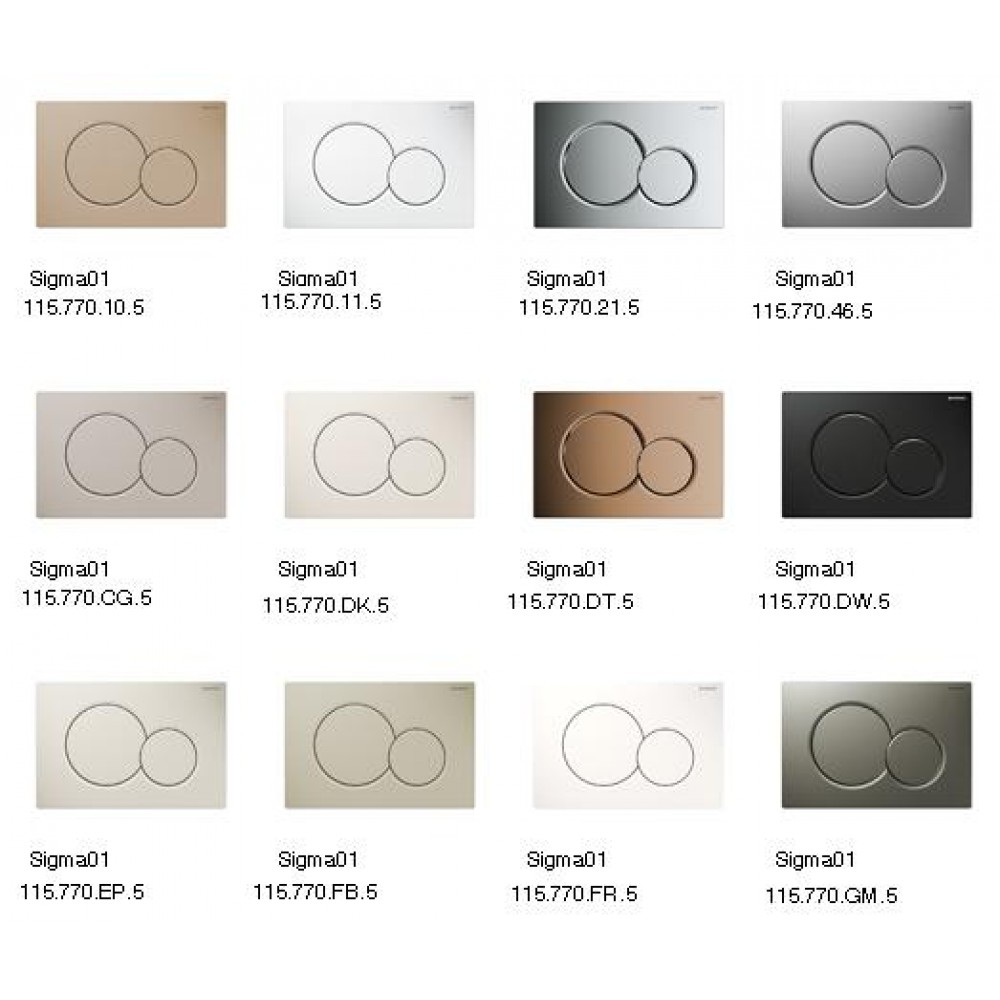 GEBERIT SIGMA 01 Betätigungsplatte Chrom -glänzend 115770215